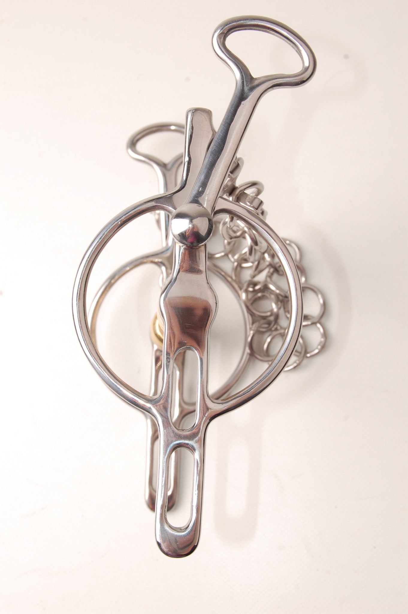Liverpool Bit with Movable Tulip and Brass Rollers – Ideal Harness